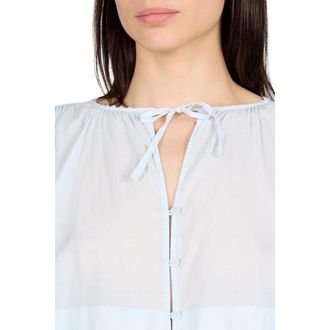 BERENICE Chemise cropped &agrave; manches longues en coton