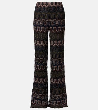 Missoni Pantalon flare intarsia en lam&eacute;
