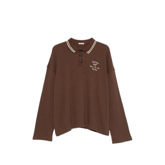 Bode Geneva Waffle-knit Polo Shirt