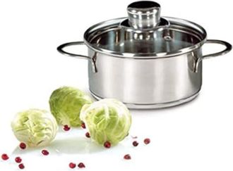 Krüger Krüger 2214GL Bratentopf Saturn, 14 cm, Edelstahl, Silber