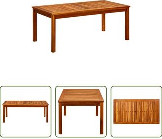vidaXL Holz Tisch - Garten-Couchtisch 110x60x45 cm Massivholz Akazie