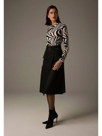 More & More T-Shirt softes Alloverprint-Langarmshirt