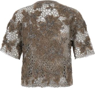 Brunello Cucinelli Deconstructed Short Sleeve Shirt - Beige