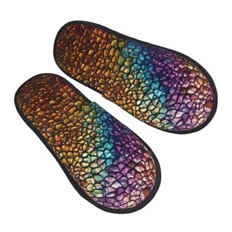 Generic Peau De Serpent Classique Homme Femme Pantoufles Peluche Chaussons Respirantes Slippers Pour Hiver Maison Automne M