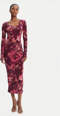 Versace Jeans Couture Kleid für den Alltag 79HAO920 JS500 Dunkelrot Slim Fit