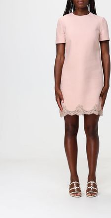 Valentino Garavani Mini-robe fourreau en laine et soie avec empi&egrave;cements en dentelle