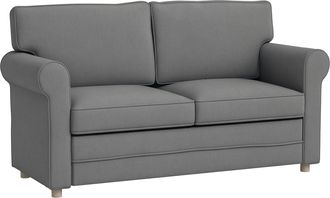 HOMCOM Sofa 2 Sitzer Couch mit Armlehne Dick Gepolstert Doppelsofa Modern Polstersofa mit S-Feder, Leinenoptik, Holzbeine f&uuml;r Schlafzimmer Wohnzimmer, 150 x 