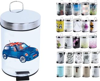 MSV Kosmetikeimer Mini Mülleimer Treteimer Abfalleimer - 3 Liter - mit herausnehmbaren Inneneimer