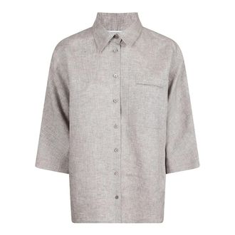 PESERICO Leinenhemd - - Blouses & Shirts - Damen - Beige - M