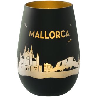 Goodtimes Windlicht Mallorca Skyline (Schwarz & Gold)