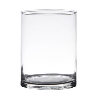 Matches 21 matches21 Zylinderförmige Glas Vase Glasvase klar Dekovase Dekoglas Kerzenglas Blumenvase 1 STK - Ø 12x15 cm