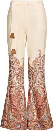Zimmermann Pantalon en lin &agrave; motif