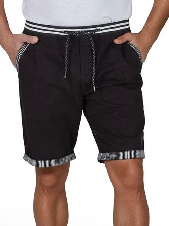 Riverso Kurze Hosen Herren Stretch Regular Fit RIVAngelo Bermuda Shorts Sommer, Größe:XXL, Farbe:Black
