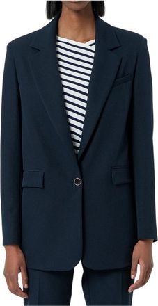 Fracomina Femme, Vestes, Bleu, Taille: 42 FR Long Blazer Jacket