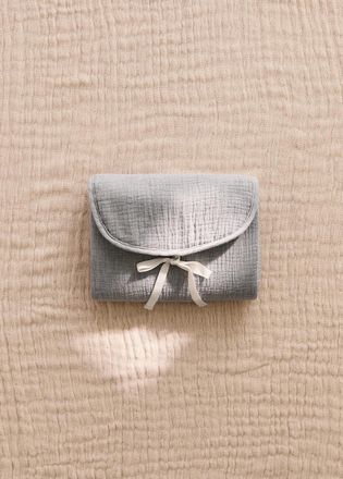 Mango Matelas &agrave; langer b&eacute;b&eacute; en coton gaze gris - Home - Taille unique - MANGO HOME