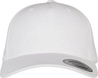 Flexfit Unisex 5-Panel Premium Curved Visor Snapback Cap Baseballkappe, White, one Size