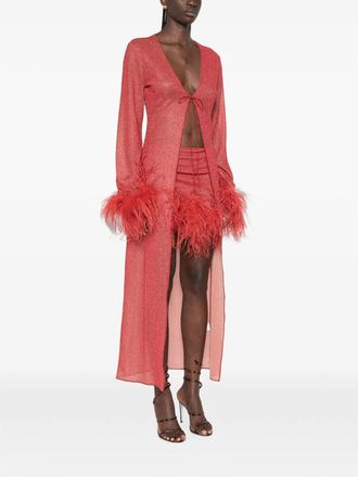 Os&eacute;ree Lurex Dress - Red