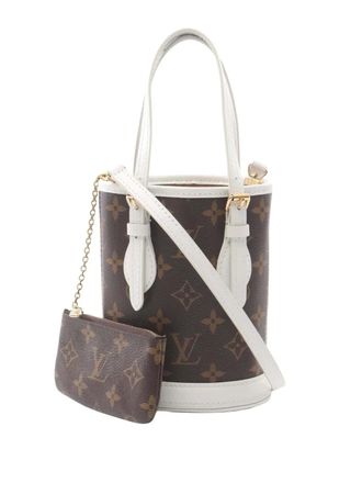 Louis Vuitton sac &agrave; bandouli&egrave;re Monogram Nano Bucket (2021-2025) - Marron