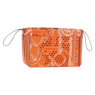 Herm&egrave;s Pre-owned Silk Pouch - Femme - Pre-owned - Orange - Taille: ONE Size