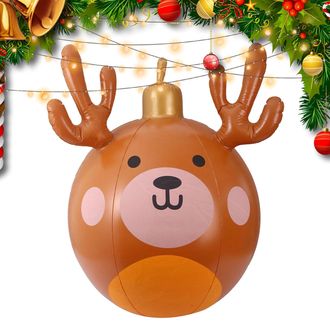Generico Aufblasbare Weihnachtsdekorationen, große aufblasbare Kugeln, Weihnachtsdekoration, Dekoration für Bären und Hirsche für Weihnachten, Garten, Außenber