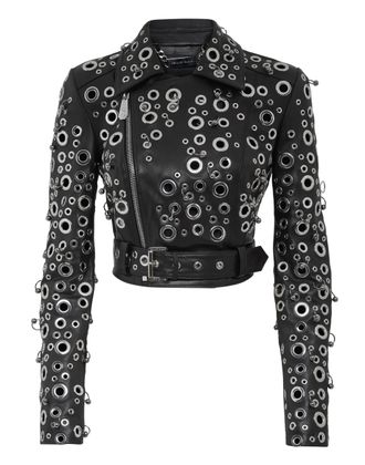 Philipp Plein Leder Biker-Jacke