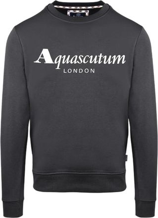 Aquascutum Sweatshirt f&uuml;r Herren, Rundhalsausschnitt (Schwarzgrau)