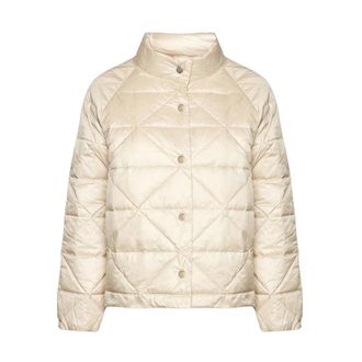 Elena Miro Femme, Vestes, Beige, Taille: 44 FR Piumino Boxy Leggero