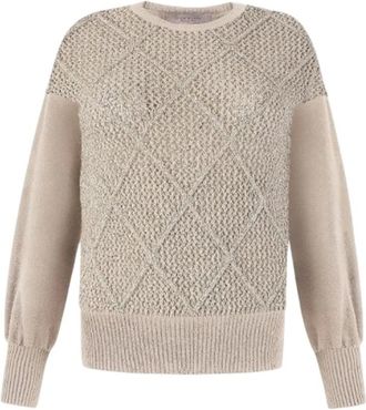 D.exterior Femme, Pulls, Beige, Taille: 38 FR 61634 Maille ras du cou