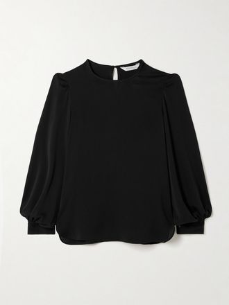 Max Mara Robinia Bluse Aus Seide - Schwarz