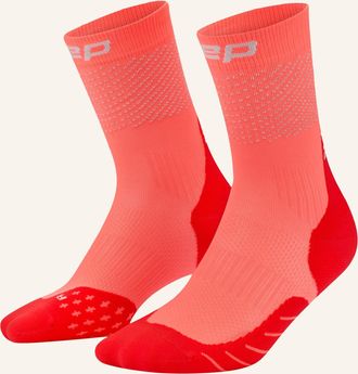 CEP Cep Cep Cep Pro Run Reflective Socks, Mid Cut, 3.0, Men pink