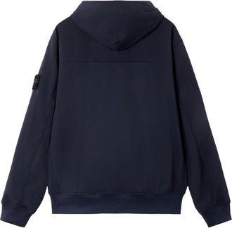 Stone Island Hooded Polyester Raincoat - Blue