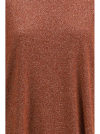 Brunello Cucinelli Womens T-Shirt Cashmere Fire Brick Knitwear Sweater