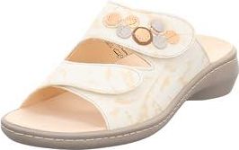 Think Damen Camilla chromfrei gegerbte nachhaltige Pantolette, Ivory Gold/Kombi 1000