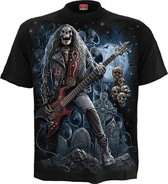 Spiral Grim Rocker Homme T-Shirt Manches Courtes Noir 3XL 100% Coton Regular/Coupe Standard