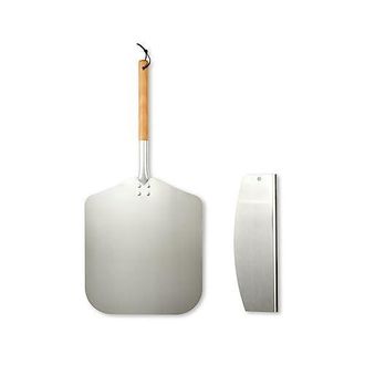 Livoo Set &agrave; pizza MES149 - pelle &agrave; pizza, couteau 2 en 1, Gris