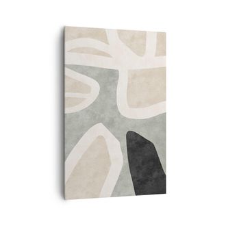 Arttor Wandbilder Dekoration Wohnzimmer Abstraktion Minimalismus Moderne Kunst Bilder auf Leinwand 80x120cm Leinwandbild mit Rahmen Schlafzimmer Deko Wand Ku