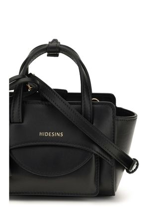 Hidesins Womens Handbag Flap Mini Black Calfskin Calf Leather (bos Taurus) Shoulder Bags