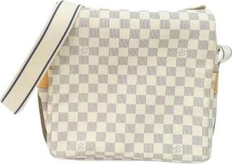 Louis Vuitton Pre-owned Naviglio Damier Azur Shoulder Bag - Femme - Pre-owned - Beige - Taille: ONE Size