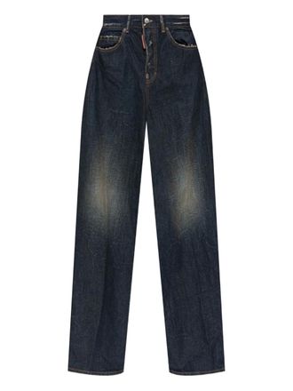 Dsquared2 jean à effet délavé - Bleu