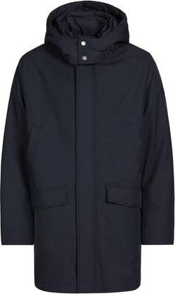 Hackett mittellanger Baumwollparka in Blau