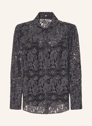 Riani Riani Spitzenbluse Mit Abnehmbarer Schluppe grau