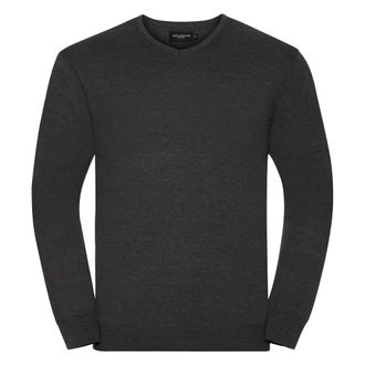 Russell Athletic Russell Collection - Sweatshirt V-Ausschnitt f&uuml;r Herren (Holzkohle-Mergel)