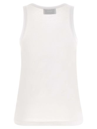 Coperni Womens White Cotton Sleeveles T-Shirt