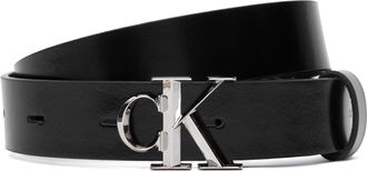 Calvin Klein Damengürtel Calvin Klein Facet Ck Buckle Shiny Strap 25Mm LV04F7080G Schwarz