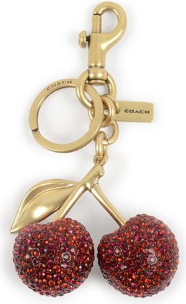 Coach Femme, Accessoires, Jaune, Taille: ONE Size Small Crystal Cherry Bag Charm