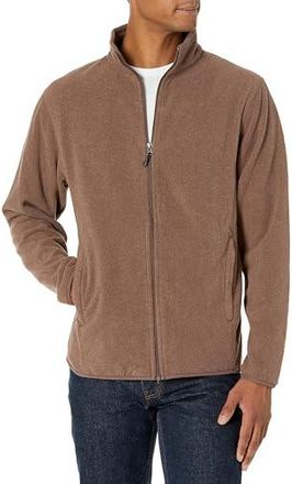 Amazon Essentials Veste Polaire à Fermeture éclair intégrale (Grandes Tailles Disponibles) Homme, Brun Chiné, XXL