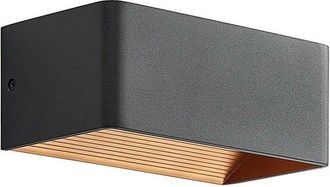 Arcchio Karam LED-Wandleuchte, 20 cm, schwarz - Schwarz, gold - Arcchio