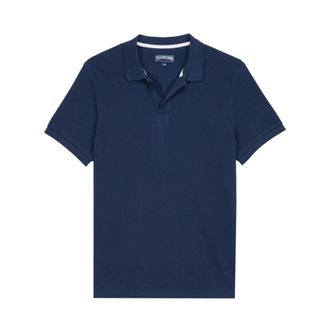 Vilebrequin Klassisches Herren-Poloshirt aus Bio-Baumwollpikee - - Tops - Herren - Blau - S