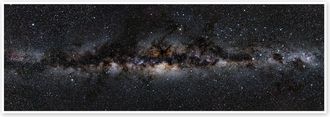 Posterlounge Milchstraße Poster von Jan Hattenbach 90 x 30 cm Schwarz Wandbilder Wanddeko