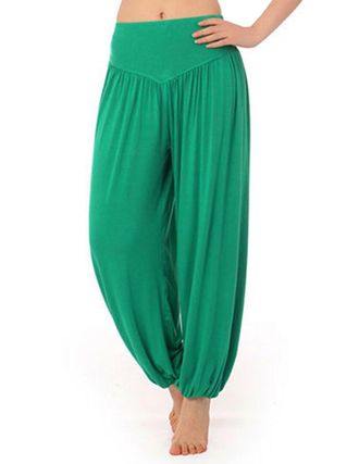 Hoerev Marke Super weiche Modal Spandex Harem Yoga Pilates Hosen, Gr.-XX-Large,Gr&uuml;n